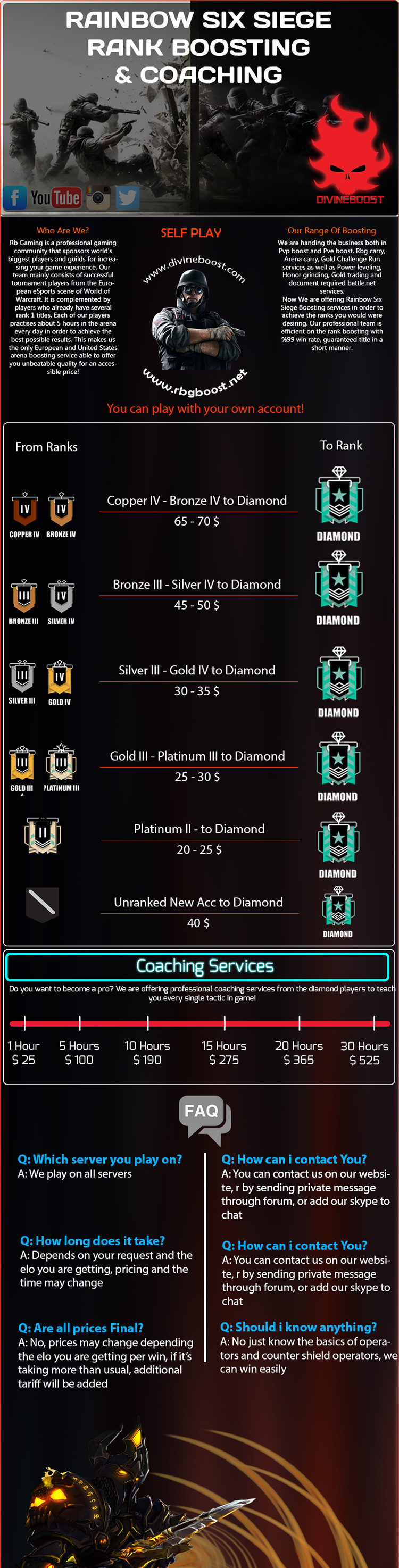 Selling - Rainbow six: Siege | boosting services | accounts | rank ...